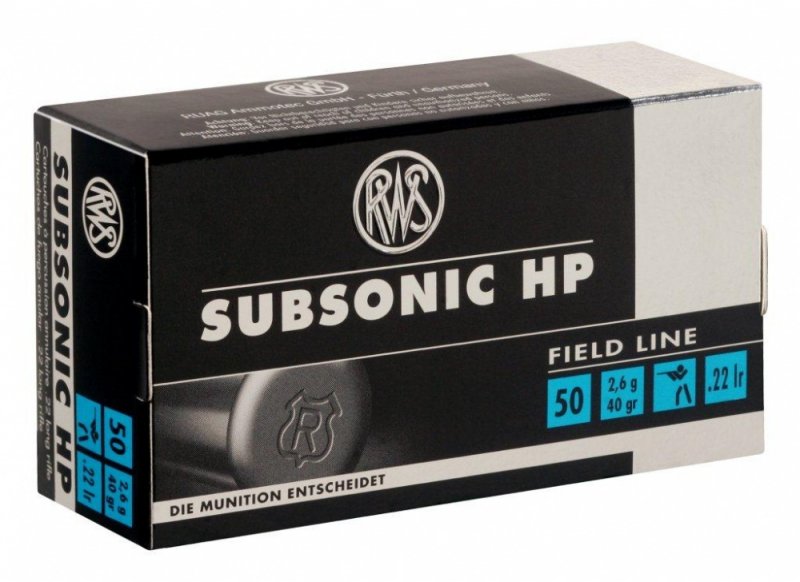 RWS 22 LR Subsonic HP 40gr | Livens Gun Shop Rimfire Rifle Ammunition