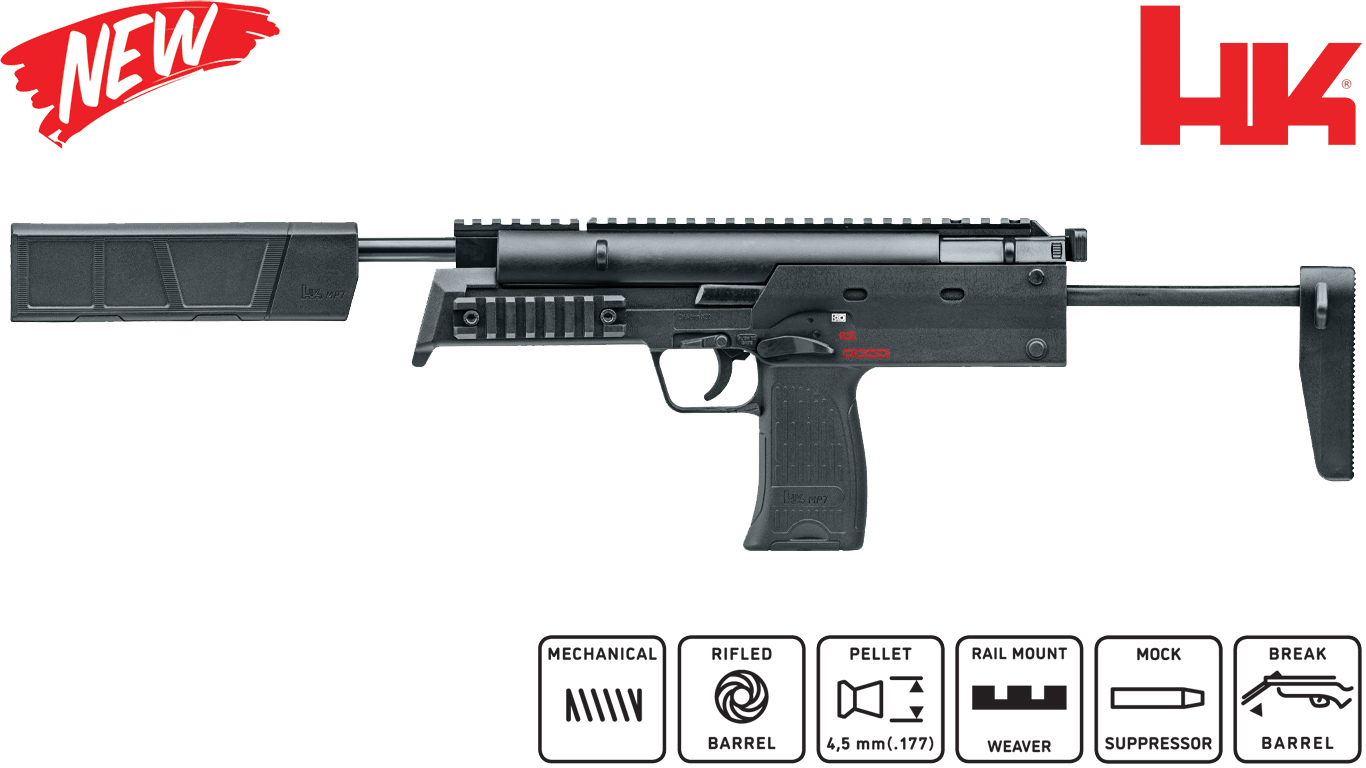 Umarex HK MP7 BREAK BARREL AIR PISTOL | Livens Gun Shop | Weihrauch Air ...