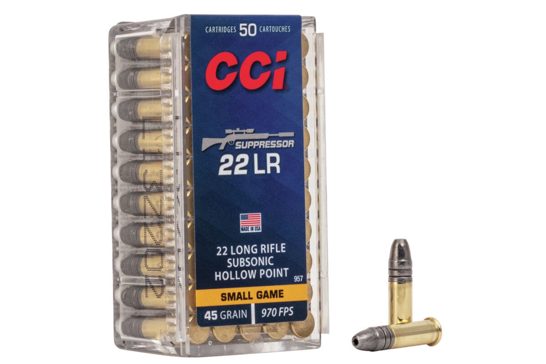 CCI .22 LR Suppressor Subsonic HP 45gr | Order Online | Livens Gun Shop